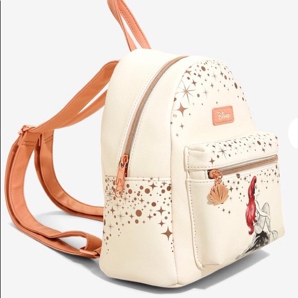 Loungefly | Bags | Loungefly Little Mermaid Rose Gold Mini Backpack ...